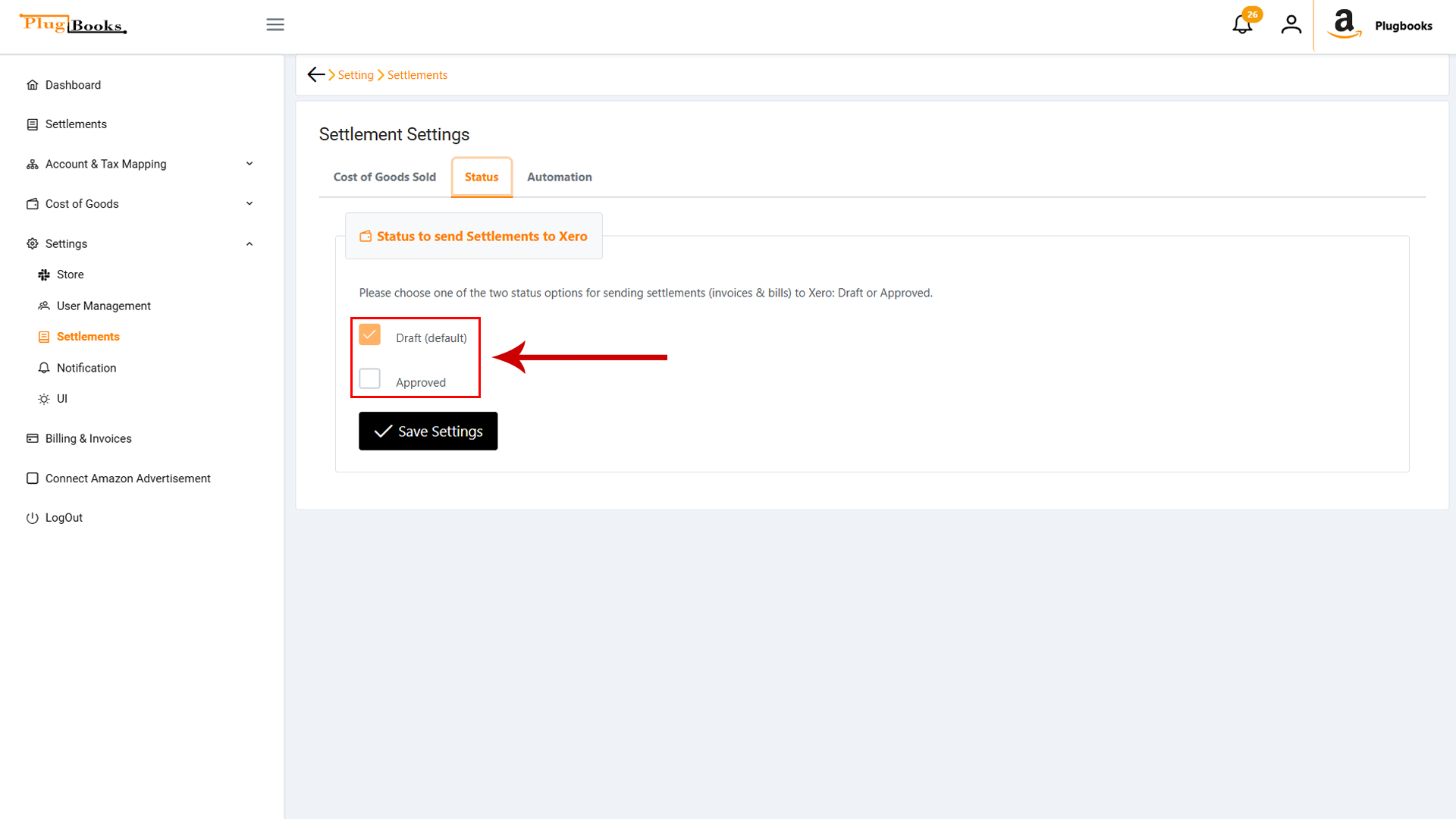 How to Update Invoice Status for Xero in Plugbooks
